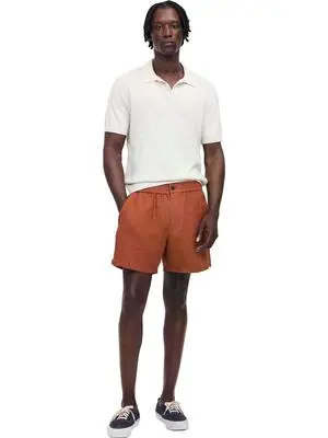Madewell Everywear Linen Shorts - Terracotta