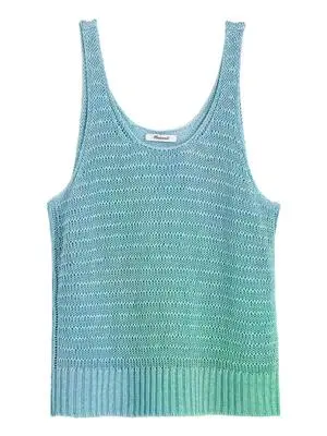 Madewell Linen Sweater Tank - Dusty Aqua