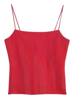 Madewell Square-Neck Fitted Tank Top Watermelon