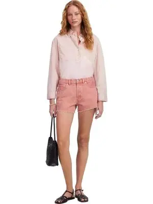 Madewell The Brynn Garment-dyed Shorts - Rosewood Pink