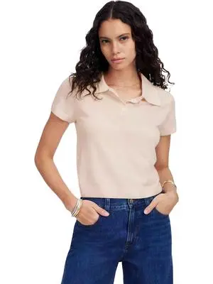 Madewell Leset James Polo Tee - Petal