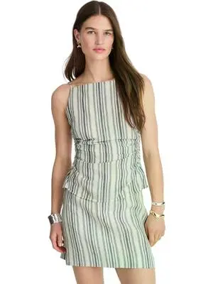 Madewell Striped Ruched Squareneck Tank - Lighthouse