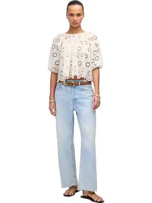 Madewell Low-slung Baggy Crop Jeans - Foster Wash