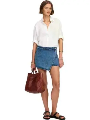 Madewell Denim Micro Mini Skort - Northam Wash