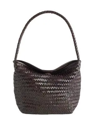 Madewell Handwoven Leather Shoulder Bag - Coffee Bean