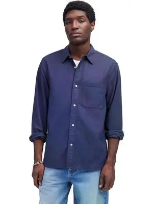 Madewell Button-up Shirt In Everyday Twill - Night Indigo