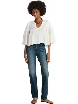 Madewell The Petite Longline Straight Jean - Greendale Wash