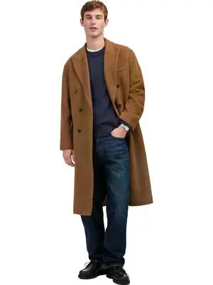 Madewell Double-breasted Alpaca-wool Blend Topcoat - Tobacco Melange
