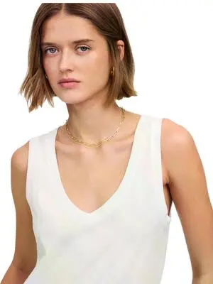 Madewell Slub Relaxed V-Neck Tank White