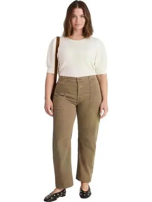 Madewell Darted Barrel-leg Utility Pant - Safari Khaki