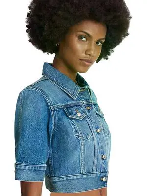 Madewell Shrunken Denim Trucker Jacket - Hazeldell Wash