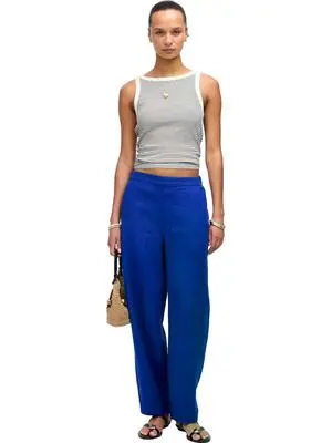 Madewell Barrel-leg Crop Pants - Bright Sapphire