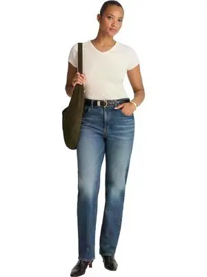 MADEWELL Petite Curvy Longline Straight Leg Jeans