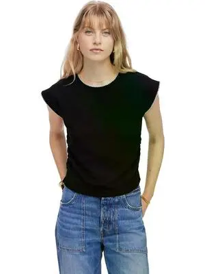 Madewell Side-cinch Muscle Tee - Jet Black