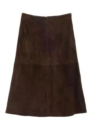 ARMA Suede A-Line Midi Skirt