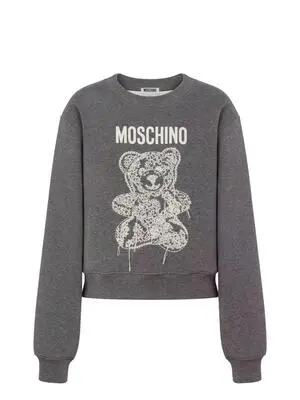 Moschino Embroidered Teddy Bear Sweatshirt - Grey