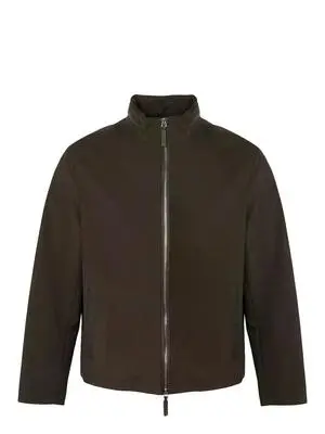YVES SALOMON High-neck Jacket - Brown