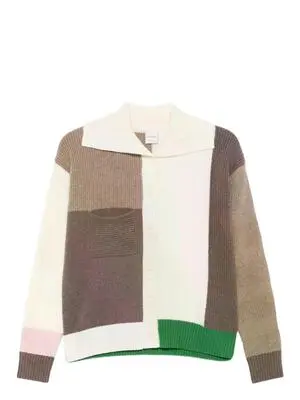 Paul Smith Patchwork Wool Cardigan - Neutrals