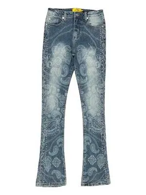 GUAPI Rivets Stacked Denim Jean