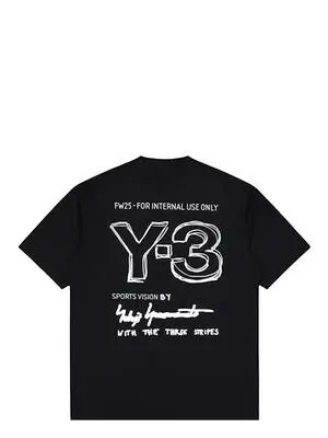 Adidas X Y3 Merch Short Sleeve T-shirt - Black