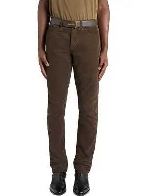 TOM FORD Straight-leg Corduroy Trousers - Fg760 Dark Moss