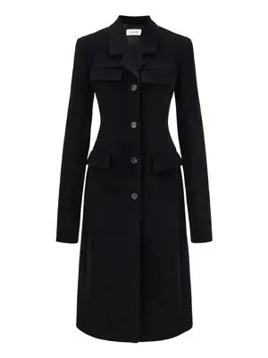 FERRAGAMO Flap-pocket Single-breasted Coat - Black