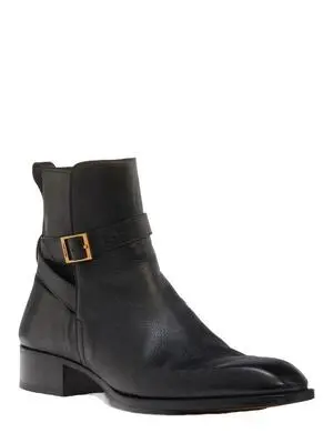 TOM FORD Hainut Goatskin Leather Buckle Boots - 1n001 Black