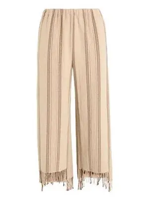 BY MALENE BIRGER Striped Jacquard Straight-leg Pants - Beige