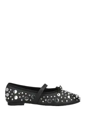 Maje Leather Ballet Flats - Black