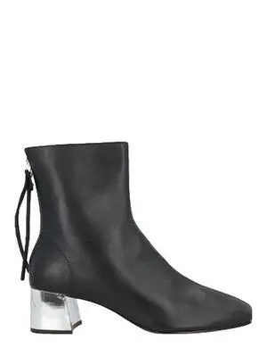 Maje Leather Ankle Boots - Black