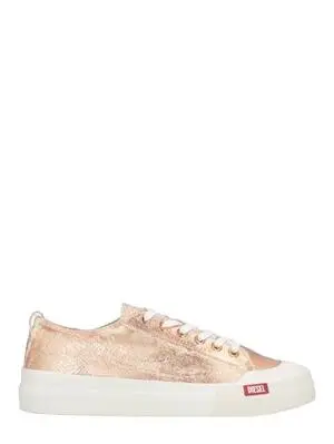 DIESEL Low-top Metallic Sneakers - Rose Gold
