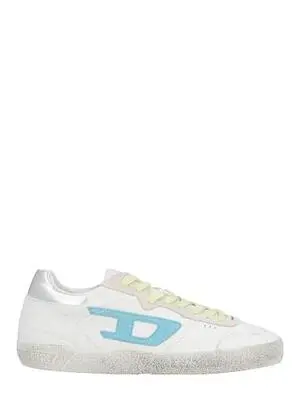DIESEL Pebbled Leather Low-top Sneakers - White