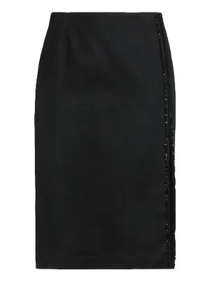 N°21 Felt Pencil Midi Skirt - Black
