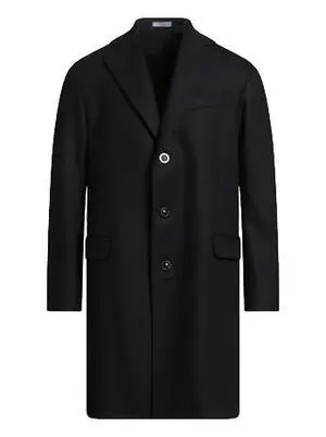 Boglioli Single-breasted Flannel Coat - Black