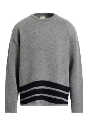Emporio Armani Intarsia-knit Mélange Sweater - Grey
