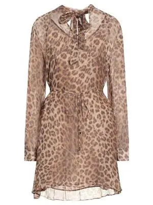 Maje Leopard-print Mini Dress - Beige