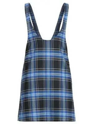 VICOLO Tartan Mini Dress - Blue