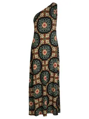 La DoubleJ LA DOUBLE J Clingy Roy Printed Stretch-Jersey Midi Dress Multicoloured