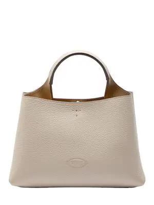 TOD'S Florida Mini Leather Tote Bag - Ivory