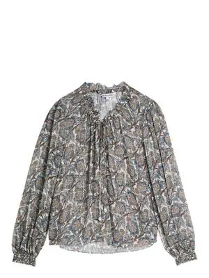 VERONICA BEARD Printed Silk-Blend Blouse