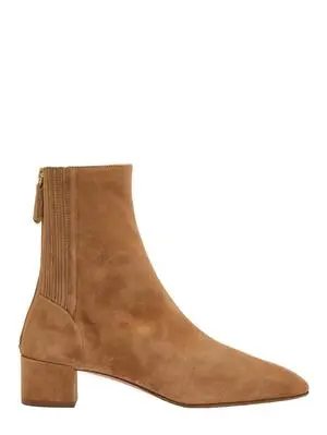 AQUAZZURA Saint Honore Suede Boots - Tan