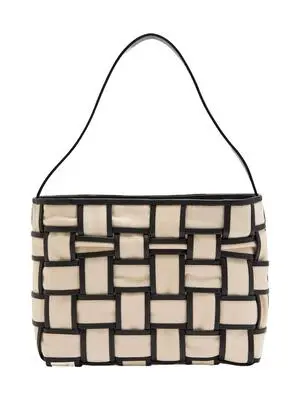 ST. AGNI Woven Mini Canvas Tote - White