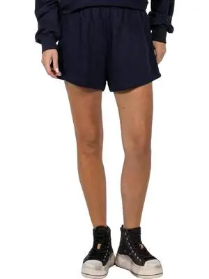 FREEDÉR Elastic-waistband Jersey Shorts - Blue
