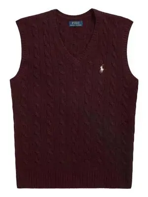 Polo Ralph Lauren Cable-knit Sleeveless Sweater - Brown