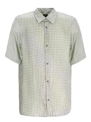 Armani Exchange Geometric-print Short-sleeved Shirt - Green
