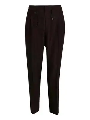 Hugo Pleated Drawstring Trousers - Brown
