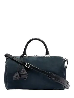 Magda Butrym Varsovia Floral-appliqué Suede Duffle Bag - Grey