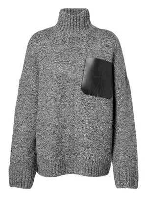 JW Anderson Wool And Alpaca-Blend Turtleneck Sweater Grey
