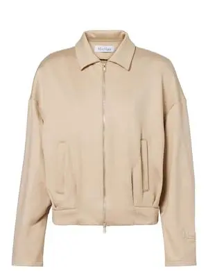 Max Mara Argenta Silk And Cotton Blouson - Beige