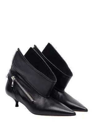 JW Anderson 40 Leather Ankle Boots - Black